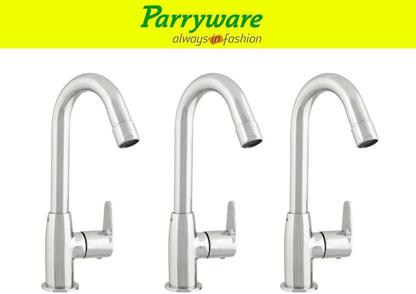 Parryware Uno Pillar Tap Swan neck for Wash Basin – Brass Body, set of ...