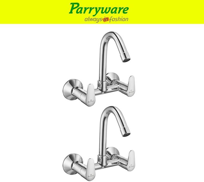 Parryware Uno Wall Mounted Sink mixer with Swivel Spout set of 2 pic ...