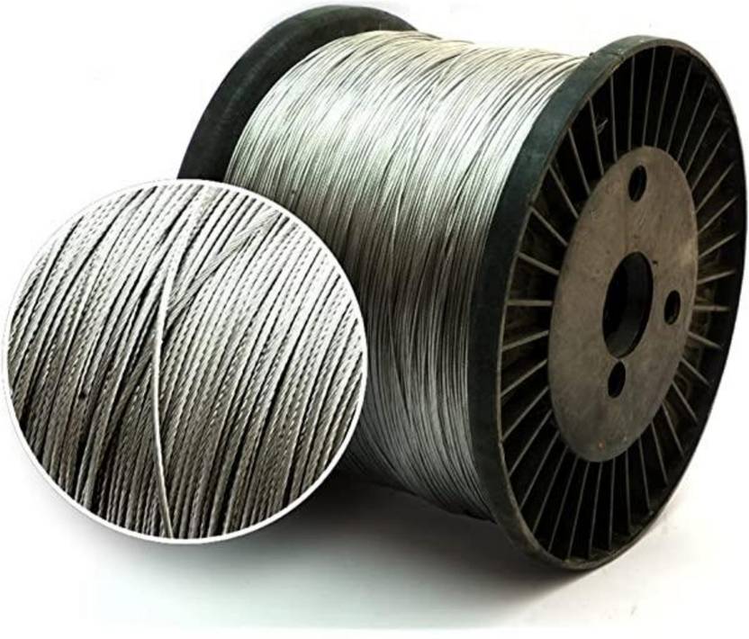 SILONIX Fencing Wire 1000 Meter (10Kg,/ Boundary Wire 1.5 MM (Silver ...