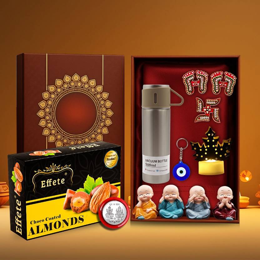Effete Special Gift Set with Chocolate, Coin, Swastik, Bottle, Buddha ...