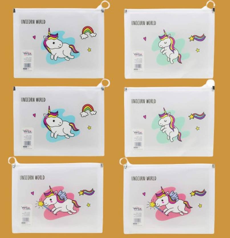 Flipkart.com | GUNGUN Silicone Clear Bag File Folder In Unicorn Style ...