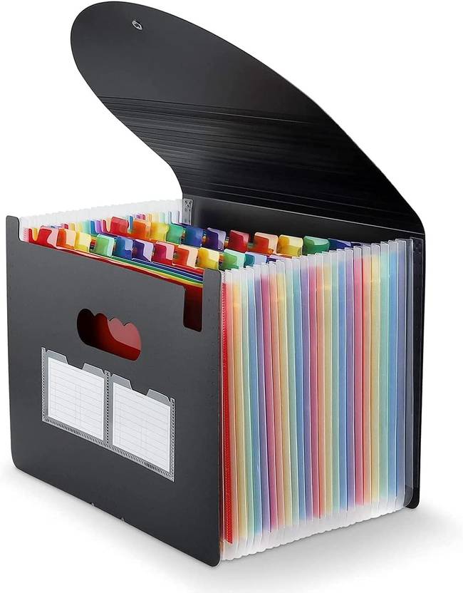 Flipkart.com | hiyon PAPER 24 Pockets File Folder with Cover Expanding ...