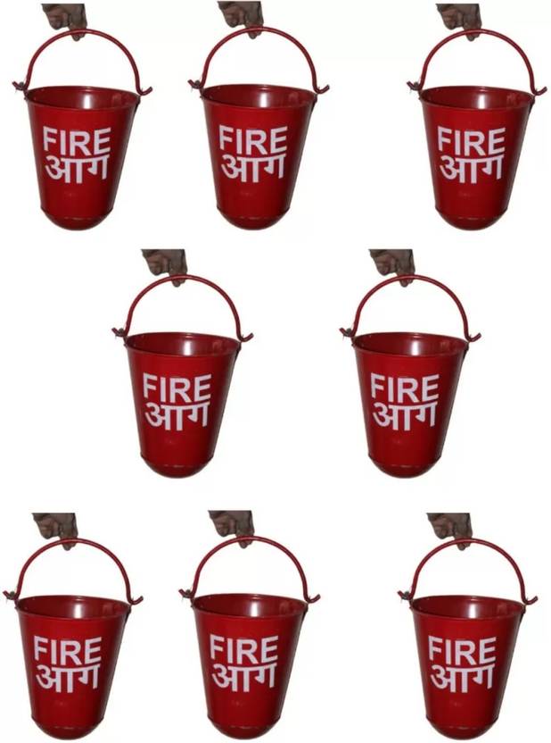 Safepro Sense Safety 9ltr fire bucket (Pack of 8) Fire Extinguisher ...