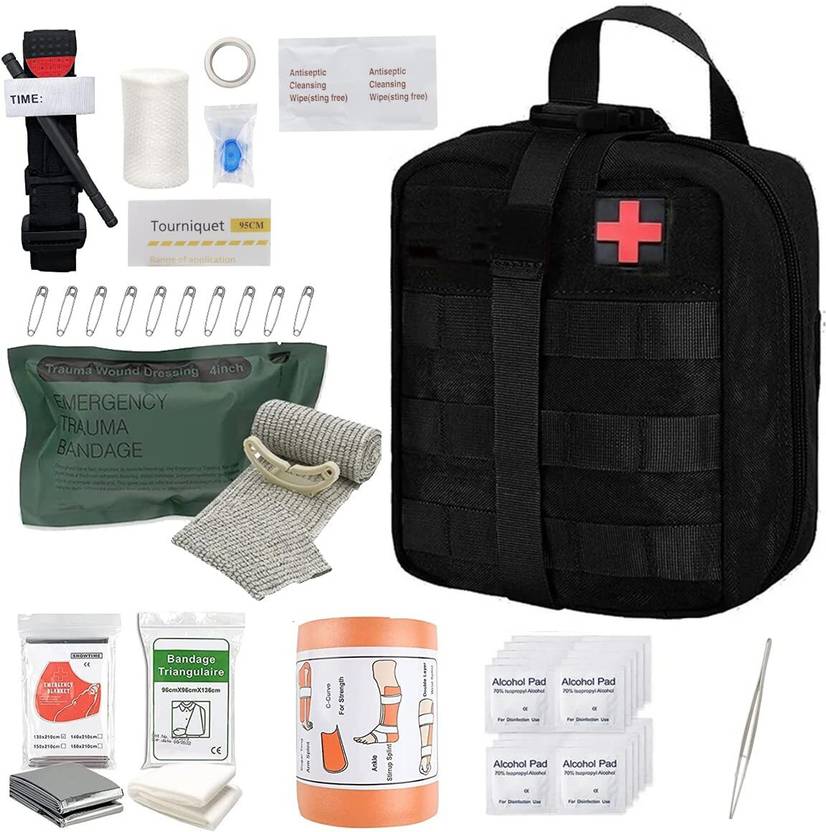 HASTHIP Emergency Survival First Aid Kit with Tourniquet, 6 Israeli ...