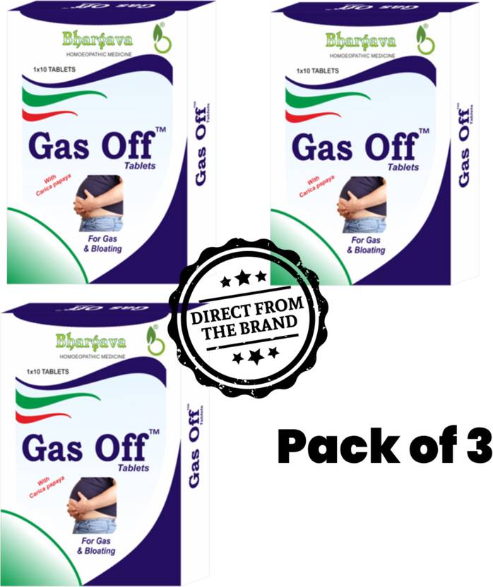 BHARGAVA Gas Off Tablets for Gastritis Acidity Indigestion Bloating ...