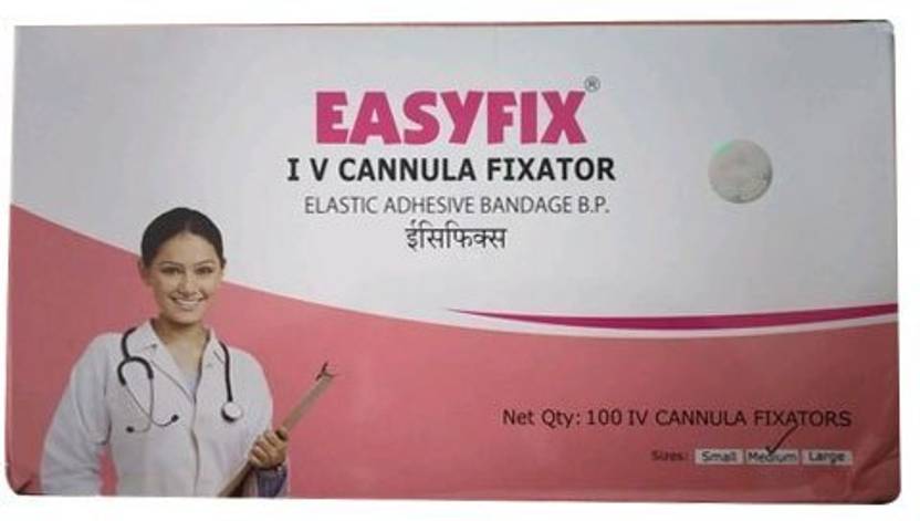 B-Arm Dyna Easyfix iv cannula fixator|Elastic adhesive bandage-Medium(Pack of 100) First Aid ...