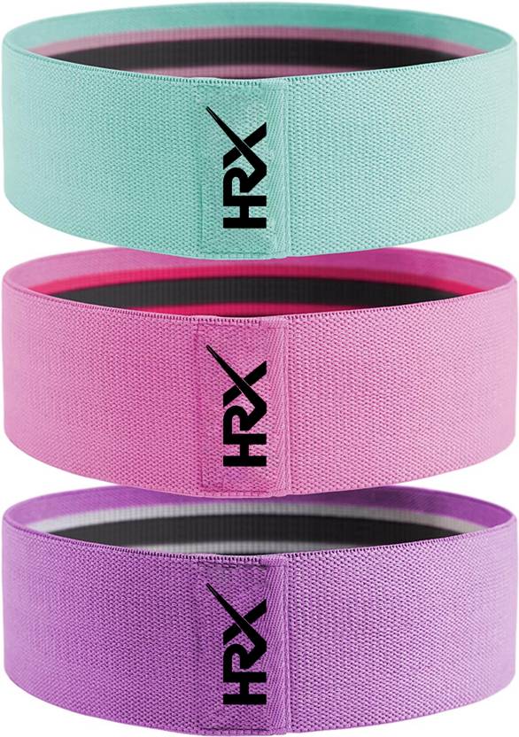HRX Fitness Band Skin Friendly Stretch Loop Workout Fabric Leg Glute ...