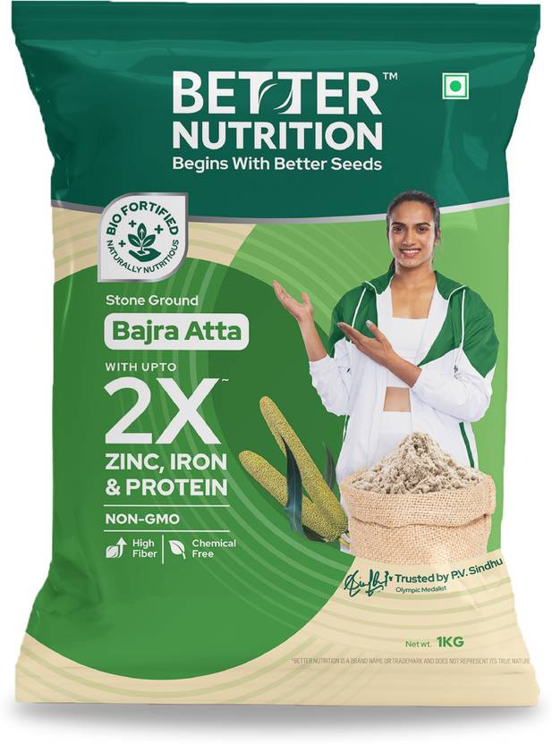 Better Nutrition Biofortified Bajra Atta | Stone-Ground Pearl Millet ...
