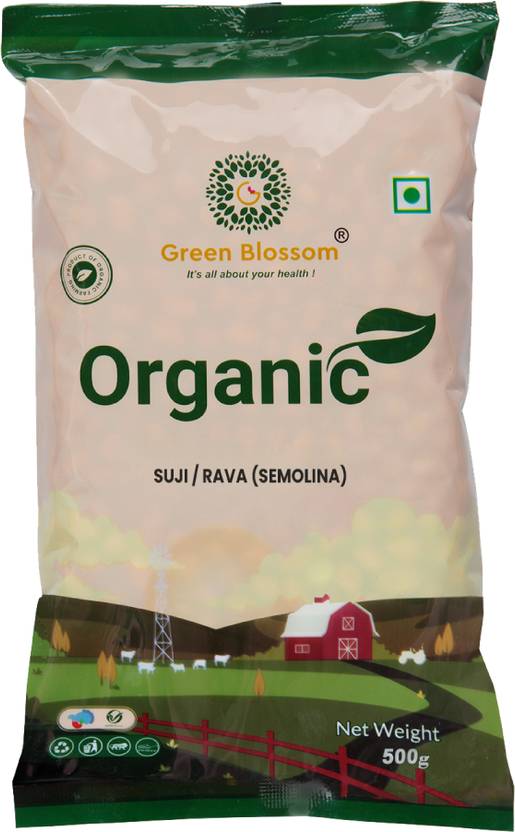 Green Blossom Suji/Rava/Semolina 10 Kg 100% Vegan Gluten Free (500g x ...