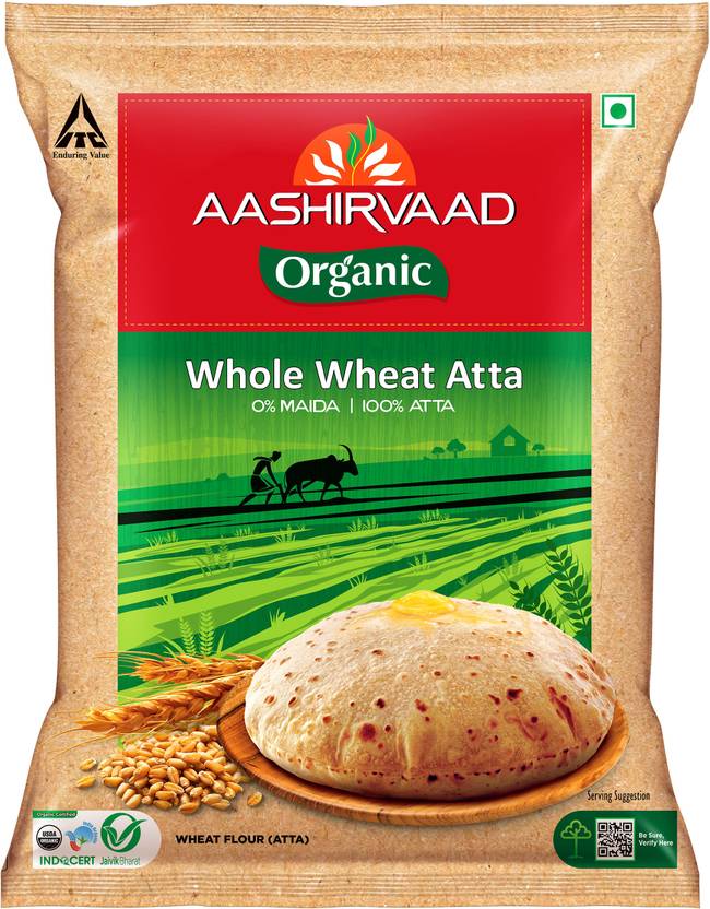 AASHIRVAAD Organic Whole Wheat Atta Price in India - Buy AASHIRVAAD ...