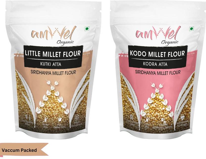 Amwel Combo of Little Millet Flour 450g + Kodo Millet Flour 450g ...