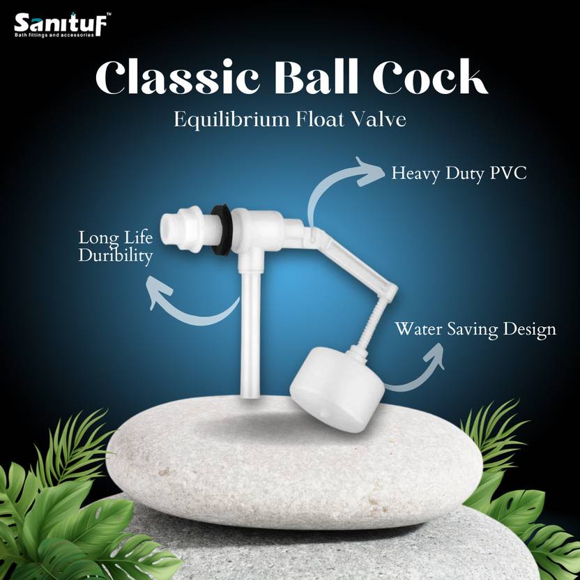 Sanituf Classic Ball Cock || Flush Tank Float Valve Flush Tank Lever ...
