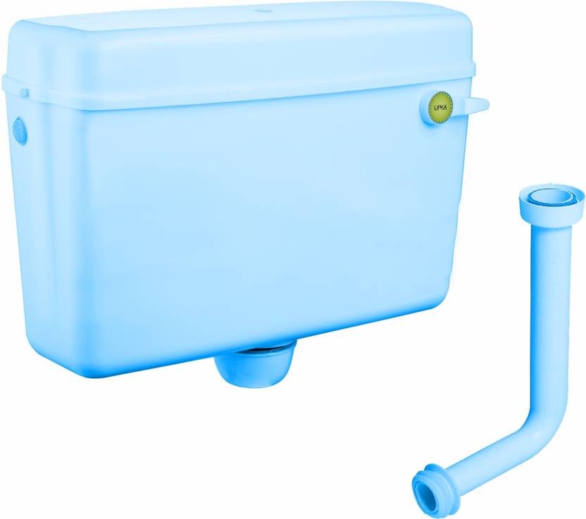Lipka Round PVC Flushing Cistern For Bathoom with PVC Pipe Sky Blue ...