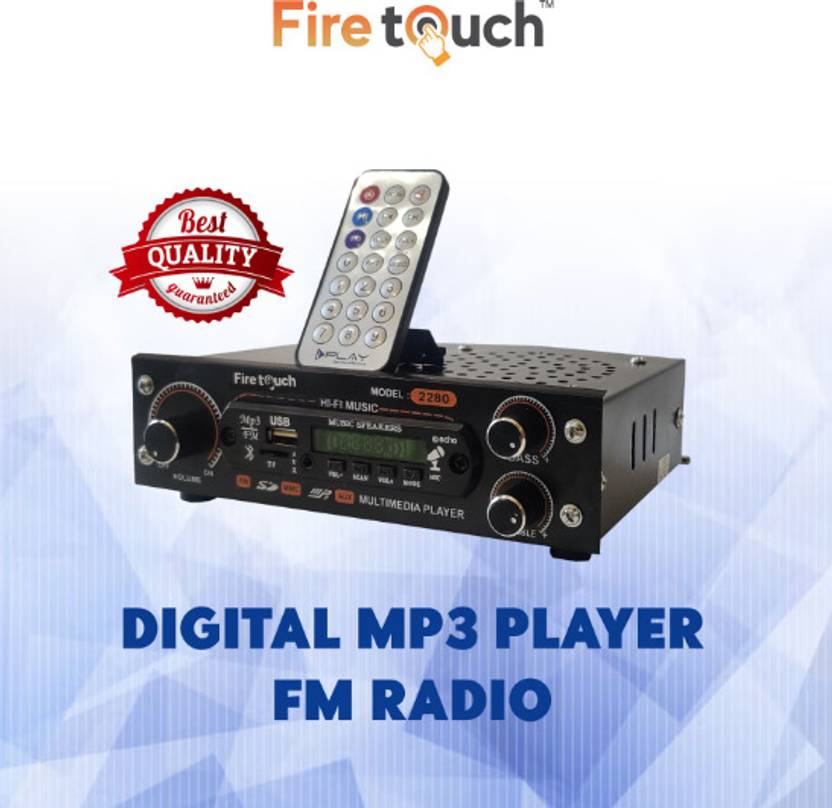 Fire Touch AC/DC FM Radio Multimedia Speaker with Bluetooth, USB, SD Card, FM Radio - Fire Touch ...