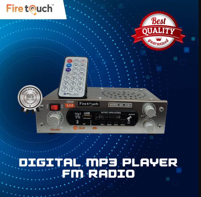 TECHWALA AC, DC FM Radio Multimedia Speaker with Bluetooth, USB, SD Card, Aux FM Radio FM Radio ...