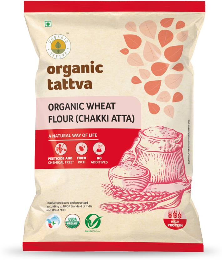 Organic Tattva Whole Wheat Flour (Chakki Atta) Price in India - Buy Organic Tattva Whole Wheat ...