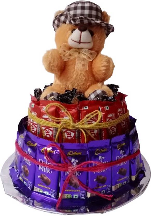 Cadbury Dairy Milk, Kit Kat & Melody Chocolates with Cup Teddy Combo ...