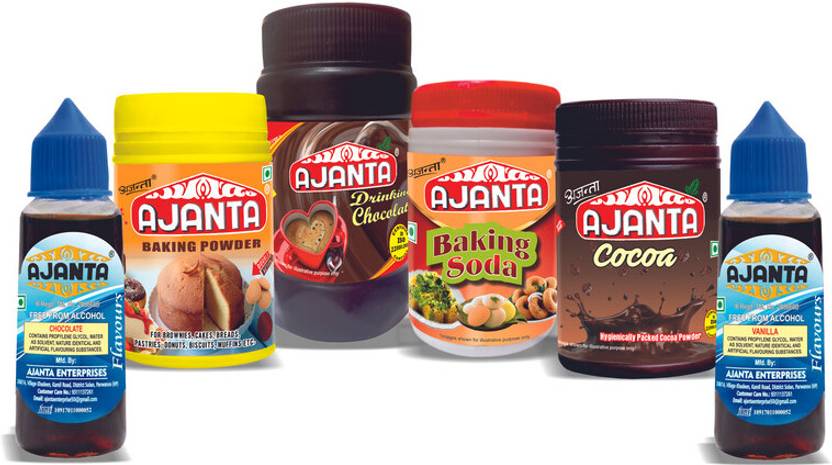 AJANTA Drinking Chocolate,Cocoa Powder,Baking Soda & Powder,Vanilla ...