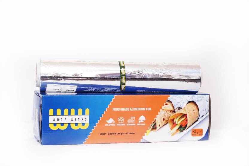 WRAPWINKS Aluminium Foil Paper 1 kg Food Wrapping Aluminium Foil Roll ...