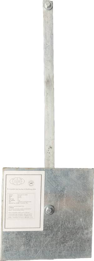 E-DAMEN 9"x9" GI Earth Plate sheet with connected strip for 3kw/3000W ...