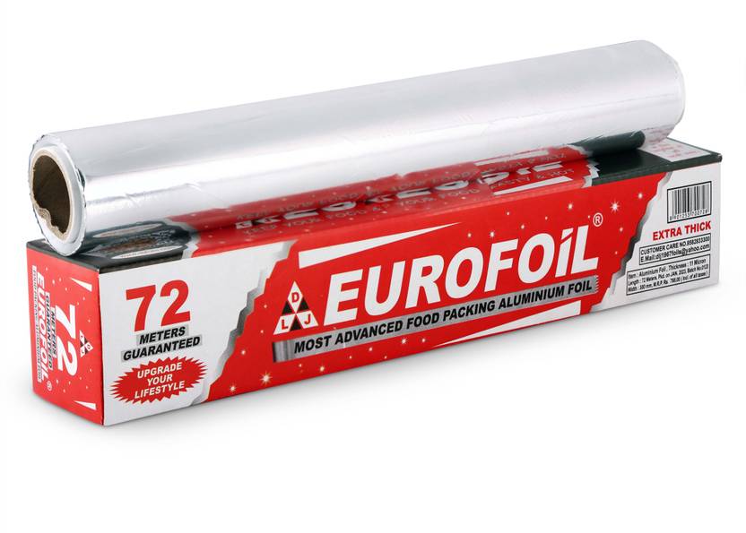 EUROFOIL Silver Foil Paper Roll | Food Wrapping Paper for Roti | Paper ...