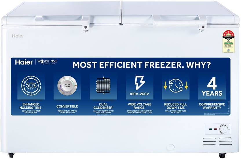 Haier 439 L Double Door Standard Deep Freezer Price in India - Buy ...