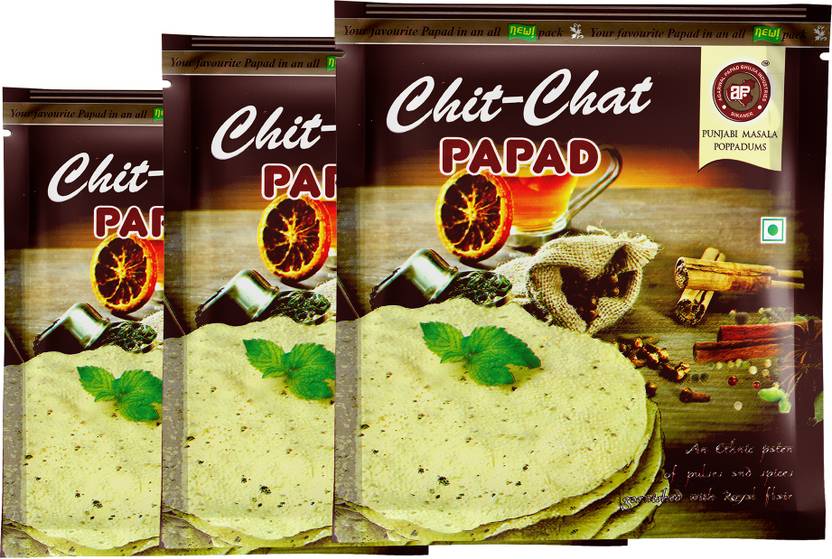 AP LOGO APBI Chit-Chat Papad 600Gm Crispy Moong Javitri Gluten-Free ...