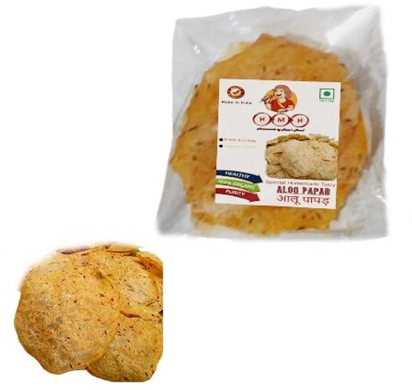 HmH Spicy Aloo Papad(Ready to Fry)| Potato Papad | Traditional spicy ...