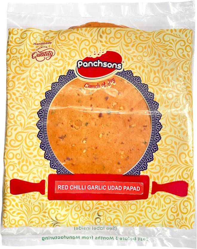 PANCHSONS RED CHILLI GARLIC UDAD PAPAD Masala Papad Price in India ...