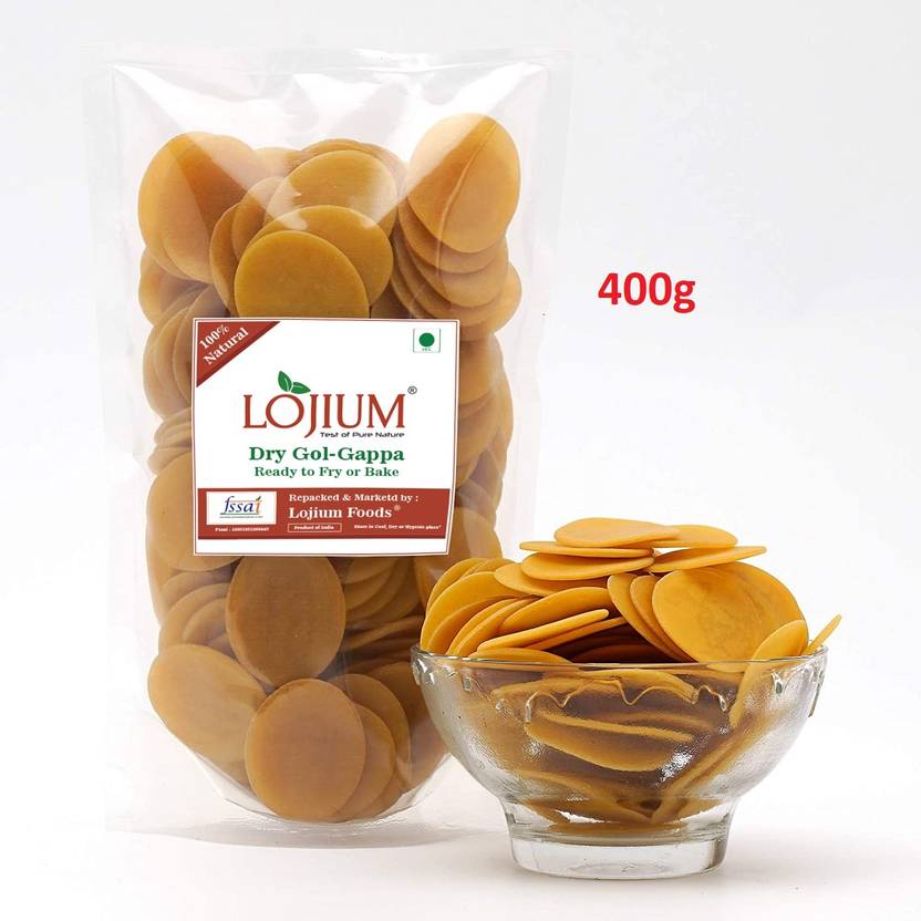 LOJIUM Instant Ready to Fry Pani Puri Papad/Dry Gol Gappa/ Puchka ...