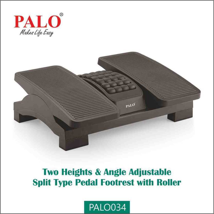 PALO Ergonomic Two Heights & Angle Adjustable Split Type Pedal Footrest ...