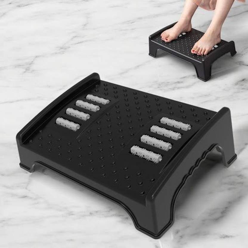 Extrawish Ergonomic Under Desk Foot Rest with Massage Rollers Foot Rest ...
