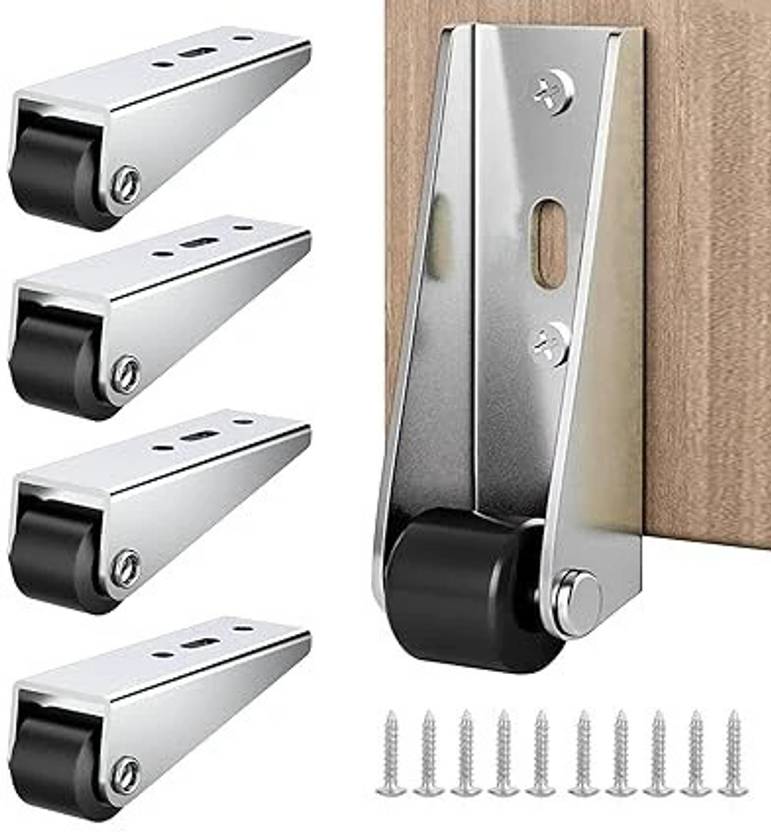 QPBM 4Pcs Small Caster Wheel for Furniture, Heavy-Duty Metal Side Mount ...