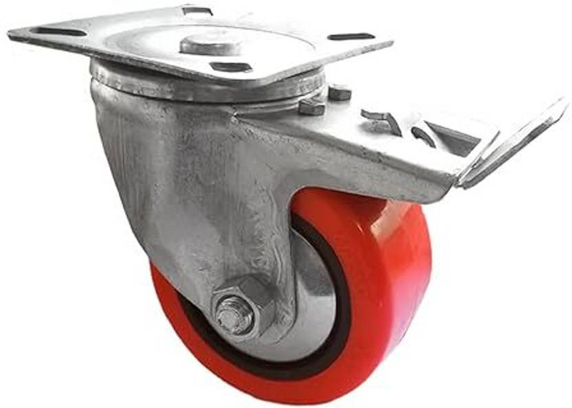 Implemental Trolley Wheel With Break 4 Inch Braking and Locking ...