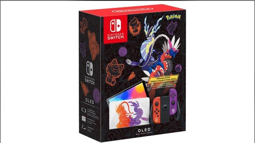NINTENDO Switch OLED Console Pokemon Scarlet and Violet Edition 64 GB ...