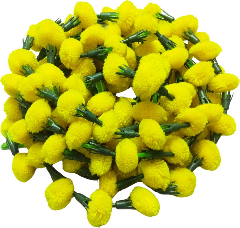 Hitech Sales Artificial Long Marigold Fluffy Flower Garland Strings for ...