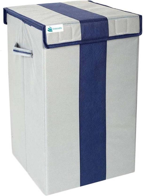SV.ENTERPRISE Laundry Storage Box Basket For Clothes With Lid And Side ...