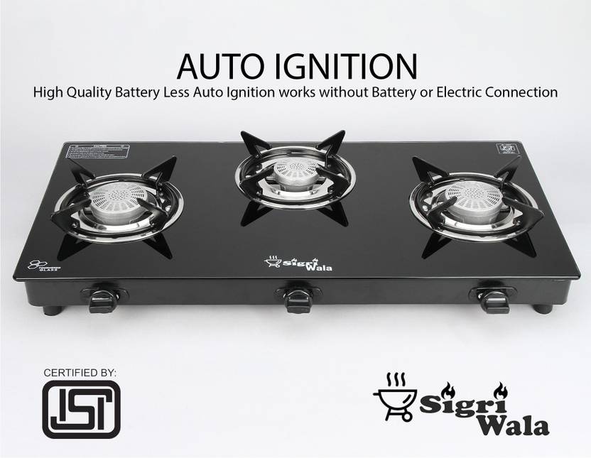 Sigri-wala Stainless Steel Automatic Gas Stove Price in India - Buy ...