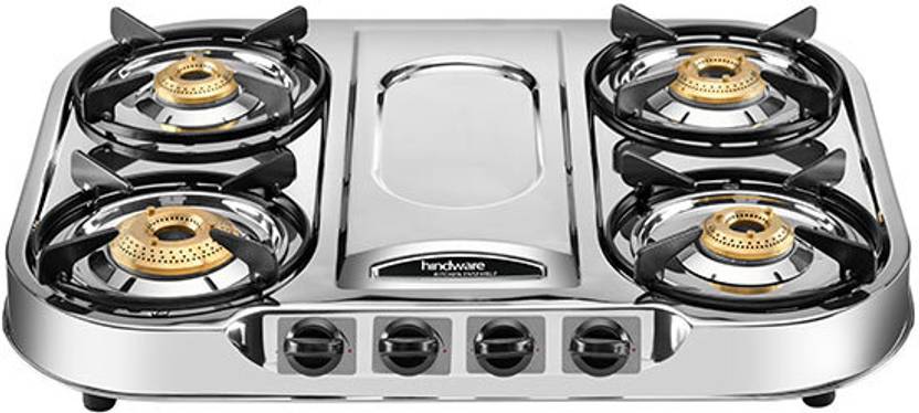 Hindware Festo 4 burner Stainless Steel big size Wide Stainless Steel ...