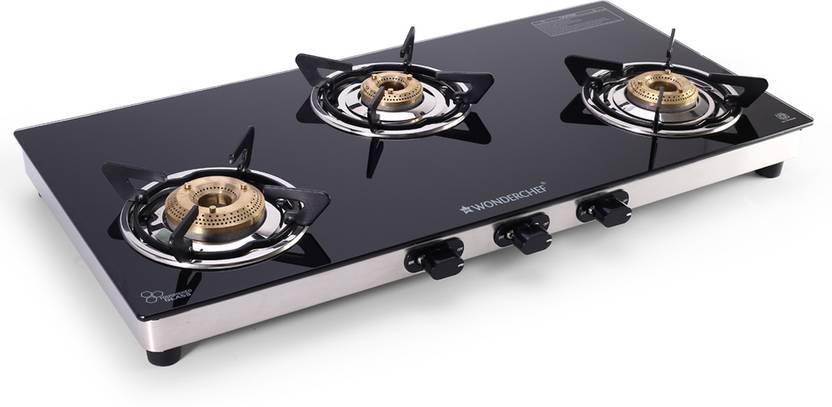 WONDERCHEF Duralife Slim Cooktop Glass Manual Gas Stove Price in India ...