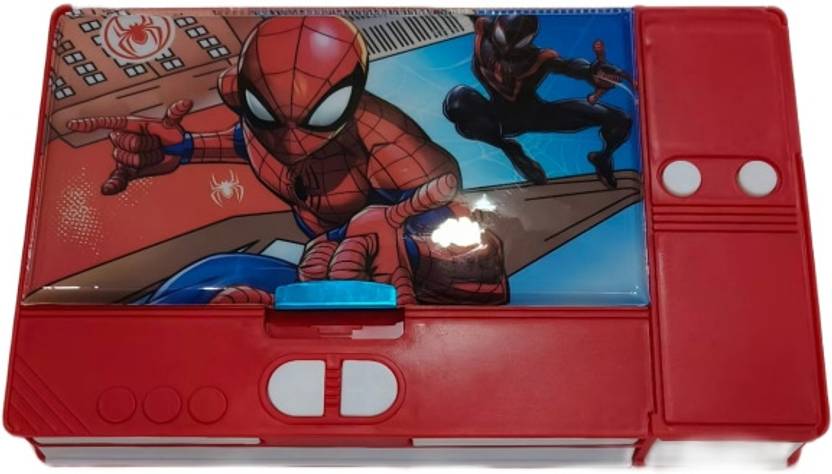 Flipkart.com | Qurbat Spiderman Jumbo pencil box with 4 pens Geometry Box