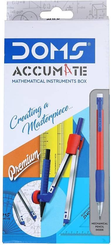 Flipkart.com | DOMS Accumate Mathematical Drawing Instrument Box Pack ...