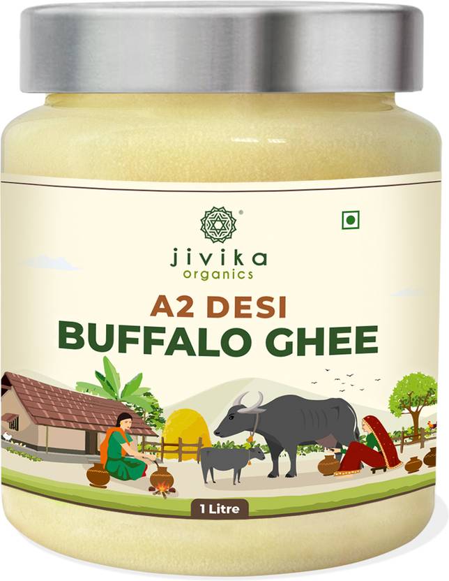 jivika naturals A2 Desi Buffalo Ghee 1000ml Ghee Plastic Bottle Price ...
