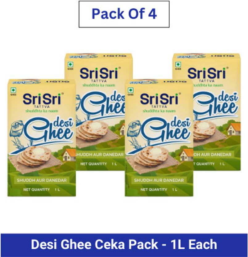 Sri Sri Tattva Desi Ghee, 1L (Ceka Pack) x Pack of 4, 4 L Tetrapack Price in India - Buy Sri Sri ...