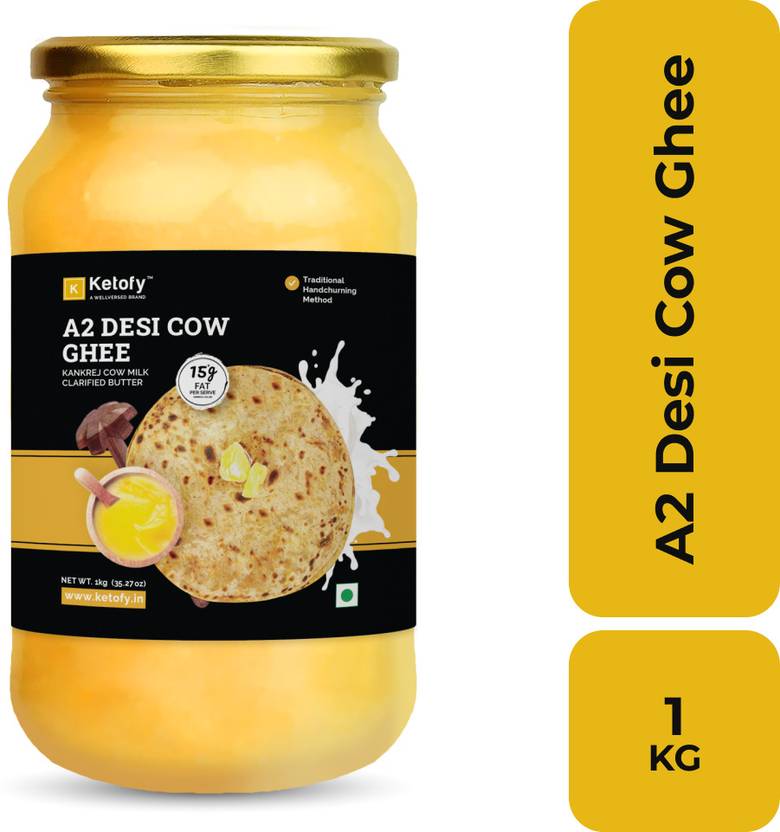 Ketofy A2 Desi Cow Ghee | Contains Beta-Casein Protein, Kankrej ...