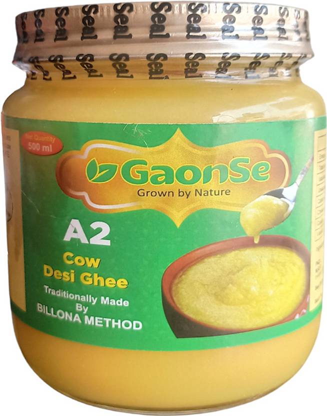 Gaonse A2 COW DESI GHEE ( BILONA METHOD ) 500 ml Glass Bottle Price in ...