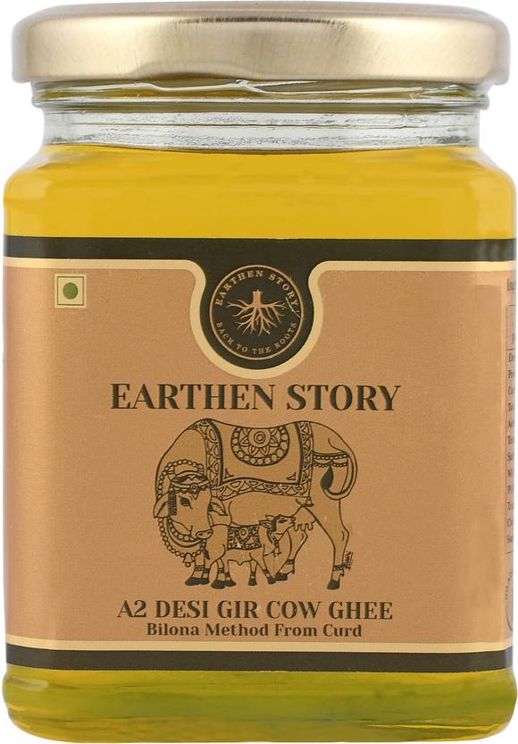 Earthen Story Premium A2 Desi Gir Cow Ghee | Bilona method from Curd | 100% Pure & Natural Ghee ...