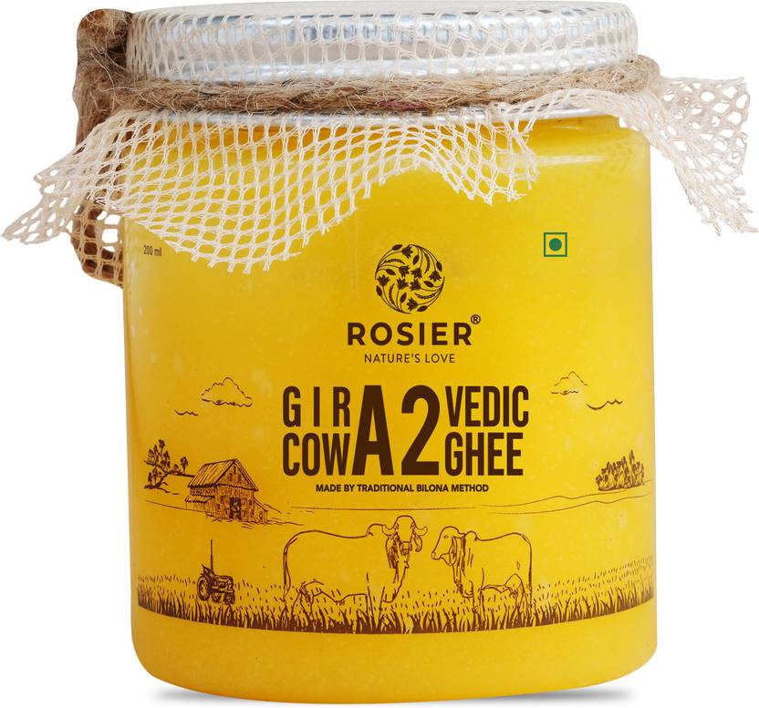 ROSIER A2 Gir Cow Ghee (200 ml) Traditional Bilona Method | Grassfed ...