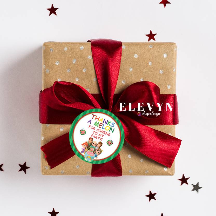 ELEVYN Cocomelon Theme Thank You Return Gift Tags for Birthday Party ...
