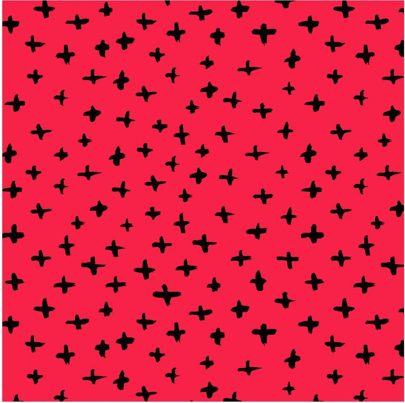 Paper Pep Red Black Cross Spots Print Gift Wrapping Paper 19"X29", Pack ...